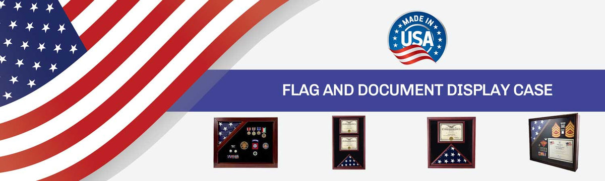 Flag and Document Display Case, Flag Cases, Document Cases