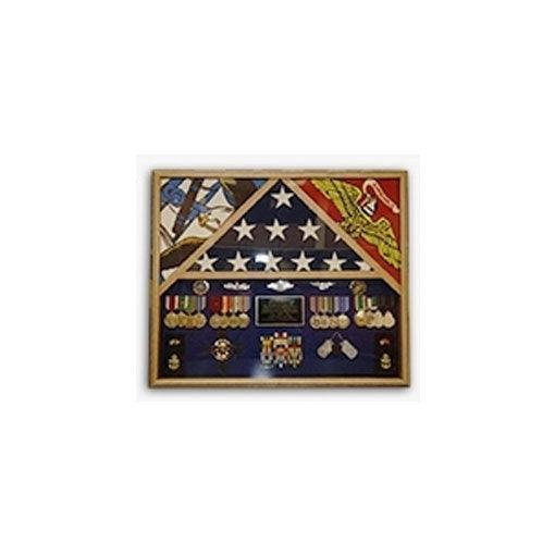 3 Flags Military Shadow Box, flag display case for 3 flags – Flags ...