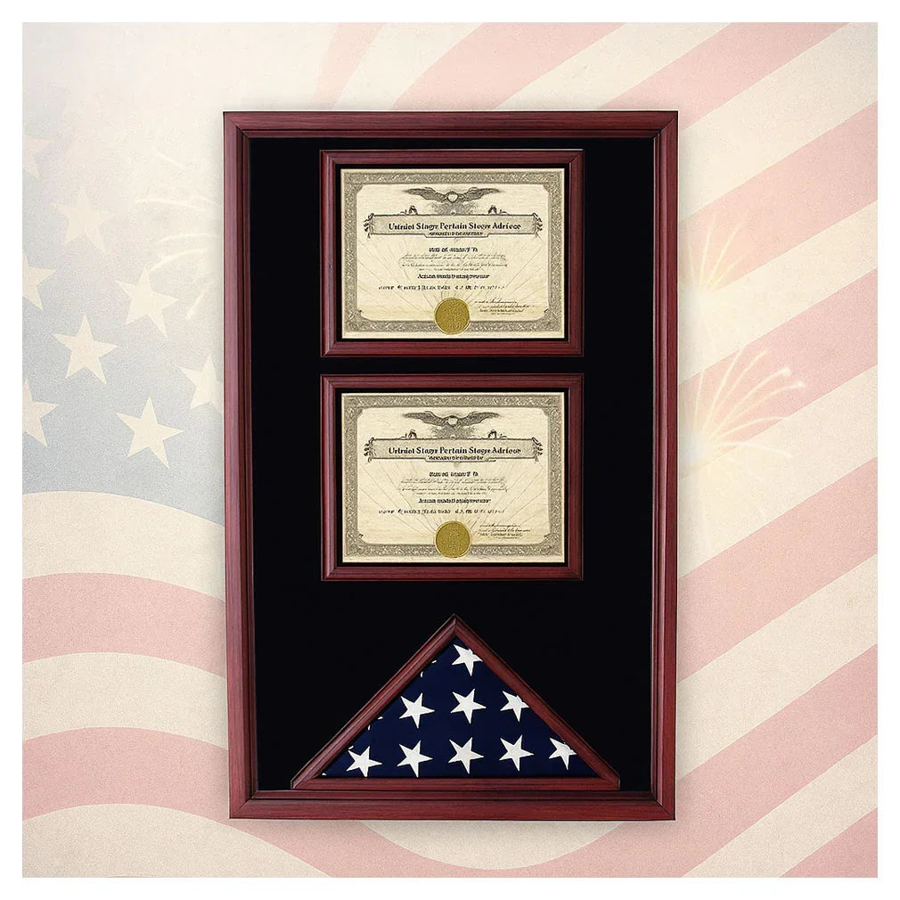 2 Documents Flag Display Cases, Document Flag Display Cases