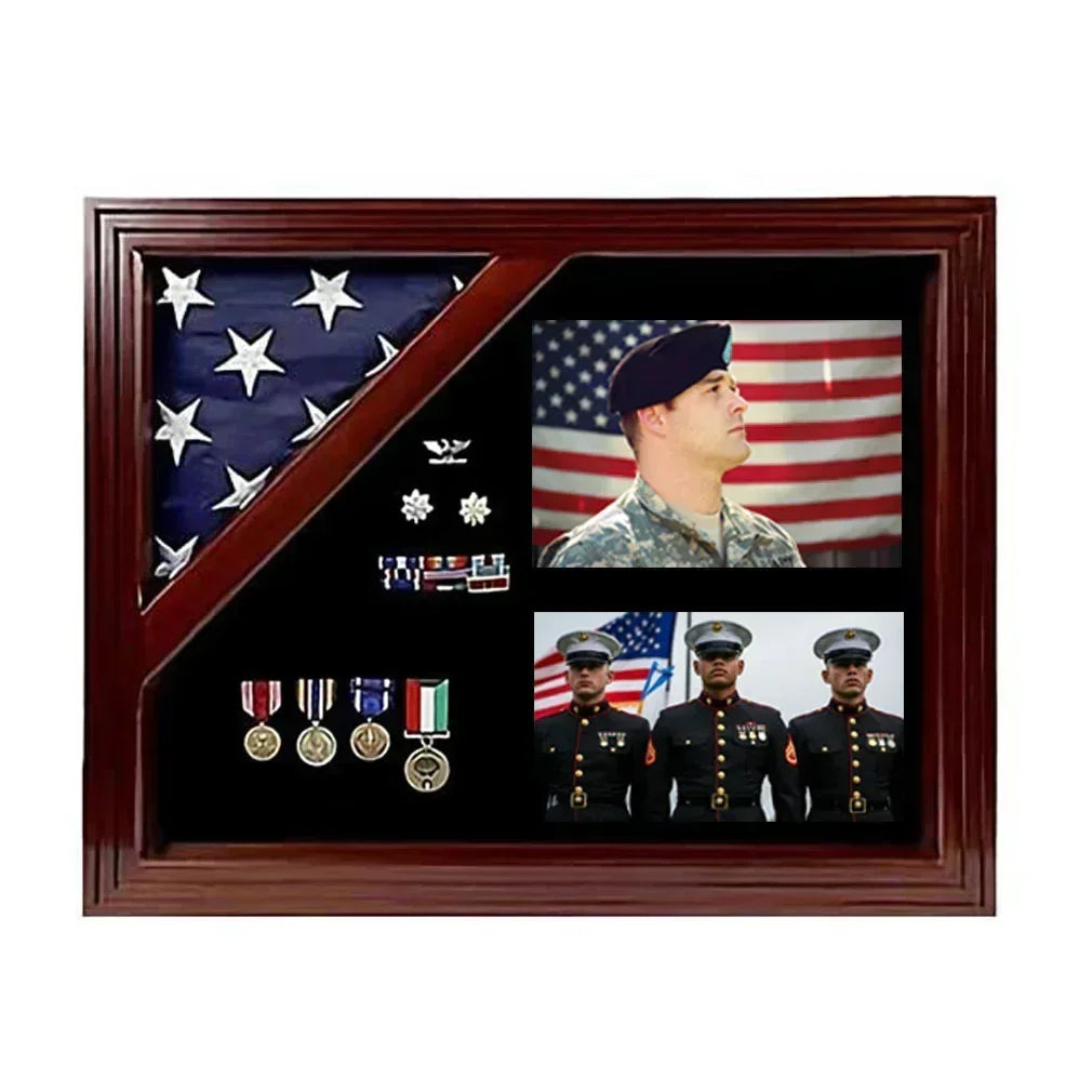 Flag Photo and Medal Display Case