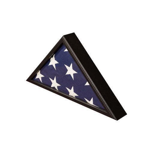 Veteran Flag Case in Black Finish, Flag Display Case